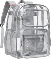China 2026 Customized New Large Transparent Backpack Heavy-Duty PVC Backpack Waterproof and Lightweight Ideal for College and Work for sale