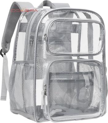 China 2026 Customized New Large Transparent Backpack Heavy-Duty PVC Backpack Waterproof and Lightweight Ideal for College and Work for sale