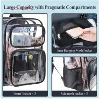 China 2026 Customized New Large Transparent Backpack Heavy-Duty PVC Backpack Waterproof and Lightweight Ideal for College and Work for sale