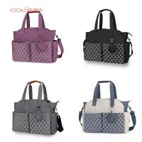 China Colefa 2026 New Handheld Shoulder Mom Bag with Printed Geometric Pattern Pacifier Pouch Maternity Travel Outdoor Mom Bags for sale