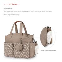China Colefa 2026 New Handheld Shoulder Mom Bag with Printed Geometric Pattern Pacifier Pouch Maternity Travel Outdoor Mom Bags for sale