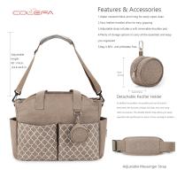 China Colefa 2026 New Handheld Shoulder Mom Bag with Printed Geometric Pattern Pacifier Pouch Maternity Travel Outdoor Mom Bags for sale