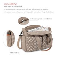 China Colefa 2026 New Handheld Shoulder Mom Bag with Printed Geometric Pattern Pacifier Pouch Maternity Travel Outdoor Mom Bags for sale