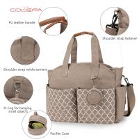 China Colefa 2026 New Handheld Shoulder Mom Bag with Printed Geometric Pattern Pacifier Pouch Maternity Travel Outdoor Mom Bags for sale