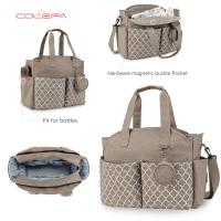 China Colefa 2026 New Handheld Shoulder Mom Bag with Printed Geometric Pattern Pacifier Pouch Maternity Travel Outdoor Mom Bags for sale