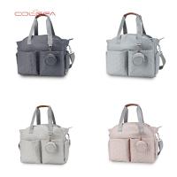 China Customizable LOGO Single-Shoulder Tote Mom Bag with Pacifier Pouch Large-Capacity Multi-Functional Maternity Travel Bag for Moms for sale