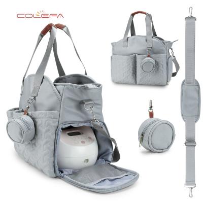 China Customizable LOGO Single-Shoulder Tote Mom Bag with Pacifier Pouch Large-Capacity Multi-Functional Maternity Travel Bag for Moms for sale