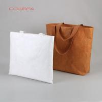 China Custom DuPont Paper Bags Washable Tyvek Paper Tear-Resistant Handle Shopping Bags Eco-Friendly Carriers Logo Printing Available for sale