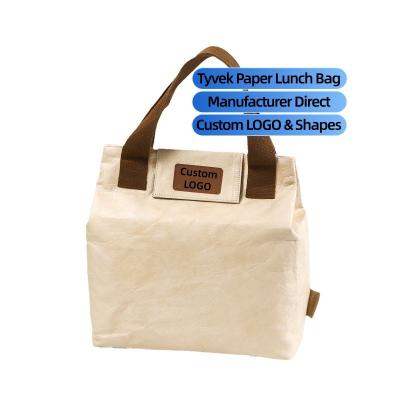 China Custom DuPont Paper Insulated Lunch Bag Aluminum Foil Inside Handheld Tyvek Paper Lunch Bags Wholesale with Personalized LOGO for sale