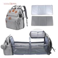 China Wholesale TOP Oxford Backpack Baby Crib Mosquito-Proof Mom Bags Stroller Large Capacity Maternity Bag with Customizable LOGO for sale