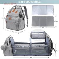 China Wholesale TOP Oxford Backpack Baby Crib Mosquito-Proof Mom Bags Stroller Large Capacity Maternity Bag with Customizable LOGO for sale