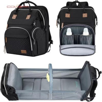 China Wholesale TOP Oxford Backpack Baby Crib Mosquito-Proof Mom Bags Stroller Large Capacity Maternity Bag with Customizable LOGO for sale