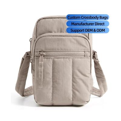 China New Customized Nylon Women's Small Crossbody Bag Stylish Casual Phone Storage Bags Travel Wallet Portable Purse with LOGO for sale