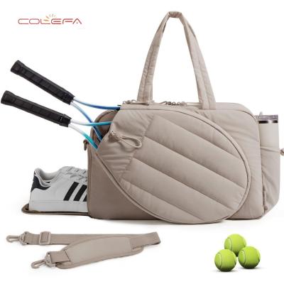China Nylon Carry-On Racket Bag Factory 2026 Best Seller Waterproof Badminton Tennis Racket Bag Pickleball Carry-On Tote Bag with LOGO for sale