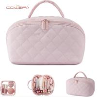 China Customized Polyester Women's Large Capacity Cosmetic Bags New Style Makeup Organizer Travel-Friendly Portable Toiletry Pouch for sale