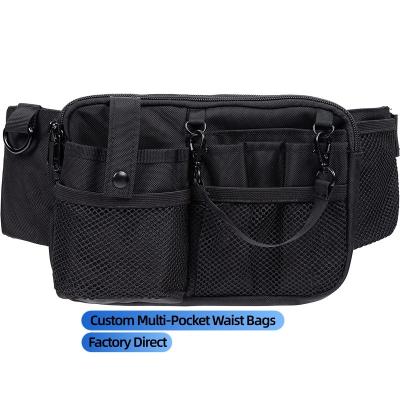 China Oxford Waterproof Nurse Waist Bag Tool Kit Multi-Pocket Medical Supplies for Healthcare Workers Doctor's Work Waist Bag for sale