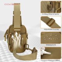 China New Customized LOGO Oxford Outdoor Sports Water Bottle Pouch Crossbody Phone Chest Bag Shoulder Strap Small Cup Chect Bags for sale