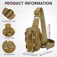 China New Customized LOGO Oxford Outdoor Sports Water Bottle Pouch Crossbody Phone Chest Bag Shoulder Strap Small Cup Chect Bags for sale