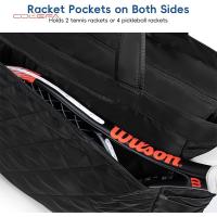 China New Polyester Multi-Functional Tennis Tote Bag with Shoe Compartment Extra-Large Quilted Pickleball Bag Universal Sports Bag for sale
