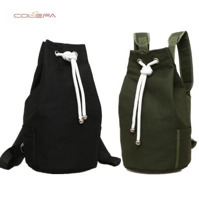 China New Thickened Canvas Drawstring Backpack Large Capacity Bucket Bag for Sports Fitness and Cycling Direct from Manufacturer for sale
