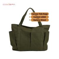 China 2026 Fabric Casual Tote Travel Bag Solid Color Canvas Handheld Bag Minimalist Large Capacity Sports Fitness Tote Bag with LOGO for sale