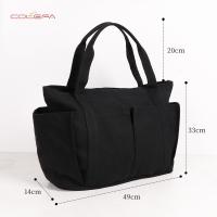 China 2026 Fabric Casual Tote Travel Bag Solid Color Canvas Handheld Bag Minimalist Large Capacity Sports Fitness Tote Bag with LOGO for sale