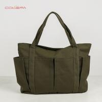 China 2026 Fabric Casual Tote Travel Bag Solid Color Canvas Handheld Bag Minimalist Large Capacity Sports Fitness Tote Bag with LOGO for sale