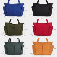 China 2026 Fabric Casual Tote Travel Bag Solid Color Canvas Handheld Bag Minimalist Large Capacity Sports Fitness Tote Bag with LOGO for sale