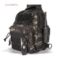 China Camo Pattern Design Chest Bag Waterproof 900D Oxford Fabric Multi-Functional Outdoor Chest Bag Cycling & Hiking Crossbody Bag for sale