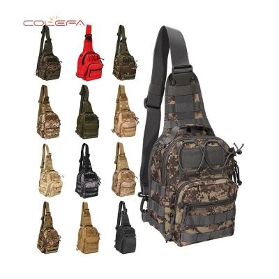 China Camo Pattern Design Chest Bag Waterproof 900D Oxford Fabric Multi-Functional Outdoor Chest Bag Cycling & Hiking Crossbody Bag for sale