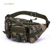 China Oxford Camo Pattern Waist Bag Outdoor Men's Large Capacity Waterproof Waist Bag Cycling Travel Running Multifunctional Bag for sale