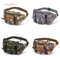 China Oxford Camo Pattern Waist Bag Outdoor Men's Large Capacity Waterproof Waist Bag Cycling Travel Running Multifunctional Bag for sale