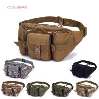 China Oxford Camo Pattern Waist Bag Outdoor Men's Large Capacity Waterproof Waist Bag Cycling Travel Running Multifunctional Bag for sale