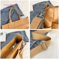 China DuPont/Tyvek Paper Tote Bag Washable Wrinkle-Resistant Tear-Proof Paper Bag Trendy Vintage Eco-Friendly Handheld Shoulder Bag for sale