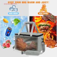 China Factory Direct DuPont/Tyvek Paper BBQ Insulated Bag with Zipper Opening Large Capacity Meat Beverage Storage Insulated Bag for sale