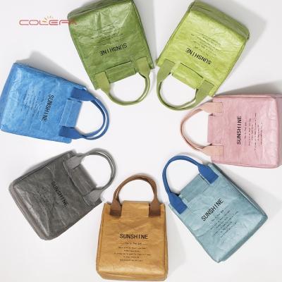 China Custom Picnic Bag for Office Workers & Elementary Students Waterproof Thickened Japanese-Style DuPont Paper Insulated Lunch Bag for sale