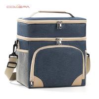 China Hot-selling Insulated Lunch Bag Oxford Made Thickened Double-Layer Minimalist Outdoor Crossbody Ice Bag Handheld Lunch Box Bags for sale