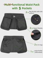China Polyester Multi-Pocket Zipper Waist Bag Lightweight Close-Fitting Tool Kit Multi-Functional Outdoor Hiking Waist Bag Wholesale for sale