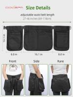 China Polyester Multi-Pocket Zipper Waist Bag Lightweight Close-Fitting Tool Kit Multi-Functional Outdoor Hiking Waist Bag Wholesale for sale