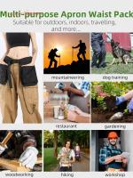 China Polyester Multi-Pocket Zipper Waist Bag Lightweight Close-Fitting Tool Kit Multi-Functional Outdoor Hiking Waist Bag Wholesale for sale