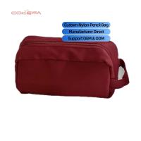 China Japanese Minimalist Handheld Pencil Case Large Capacity Nylon Multi-Function Storage Bag Stationery Box Pencil Pouch Wholesale for sale