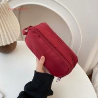 China Japanese Minimalist Handheld Pencil Case Large Capacity Nylon Multi-Function Storage Bag Stationery Box Pencil Pouch Wholesale for sale