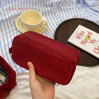 China Japanese Minimalist Handheld Pencil Case Large Capacity Nylon Multi-Function Storage Bag Stationery Box Pencil Pouch Wholesale for sale