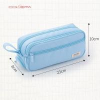 China Nylon Large-Capacity Multi-Function Pencil Case Three-Layer Stationery Organizer Elementary School Student Pencil Storage Bag for sale