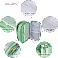 China Nylon Large-Capacity Multi-Function Pencil Case Three-Layer Stationery Organizer Elementary School Student Pencil Storage Bag for sale