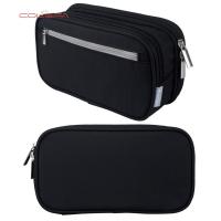 China Nylon Large-Capacity Multi-Function Pencil Case Three-Layer Stationery Organizer Elementary School Student Pencil Storage Bag for sale