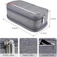 China Nylon Large-Capacity Multi-Function Pencil Case Three-Layer Stationery Organizer Elementary School Student Pencil Storage Bag for sale