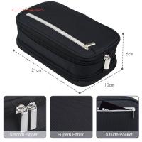 China Nylon Large-Capacity Multi-Function Pencil Case Three-Layer Stationery Organizer Elementary School Student Pencil Storage Bag for sale