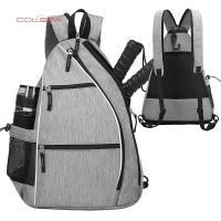 China 400D Oxford Fabric Tennis Sports Racket Bag Backpack Storage Pouch Breathable Portable Backpack Container with Customized Logo for sale