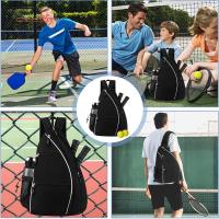 China 400D Oxford Fabric Tennis Sports Racket Bag Backpack Storage Pouch Breathable Portable Backpack Container with Customized Logo for sale